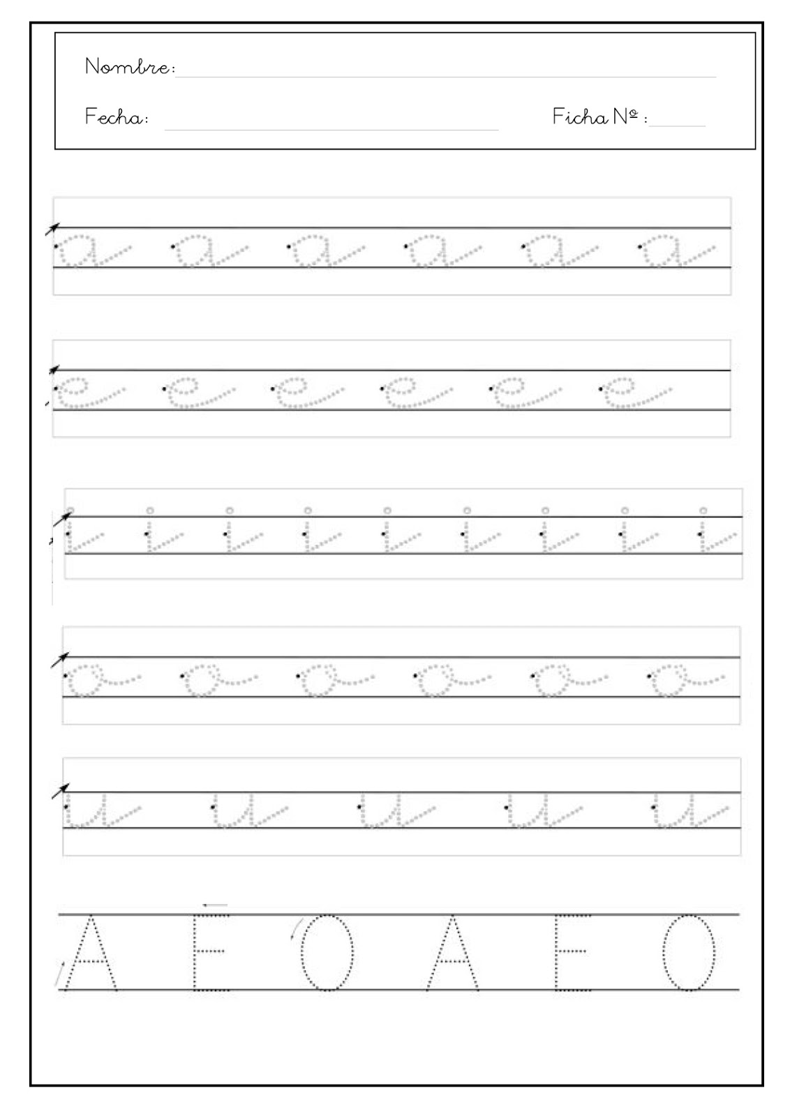 La clase de Sara: Trabajamos las cinco vocales