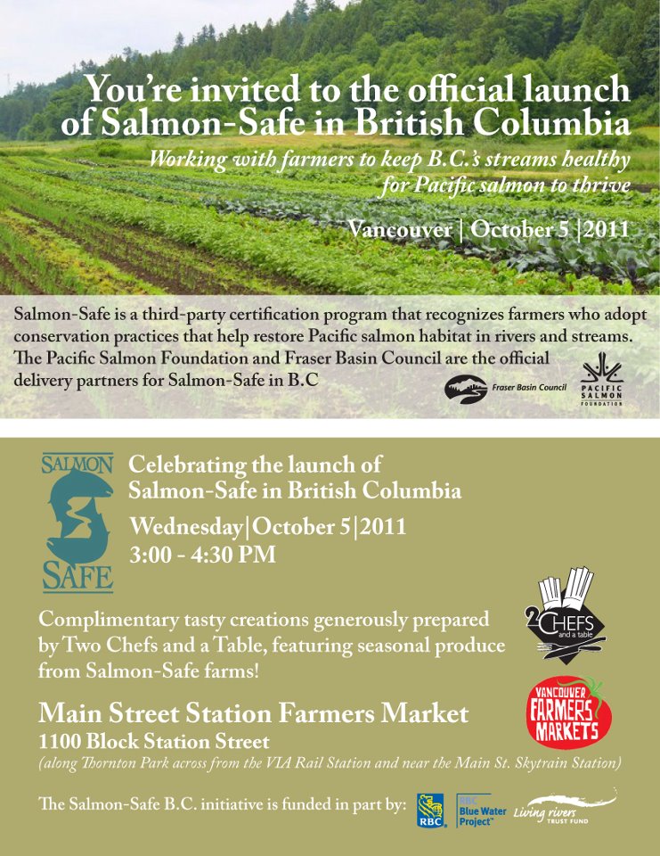 Mashed Thoughts: Oct 5 - Salmon-Safe B.C. Launch