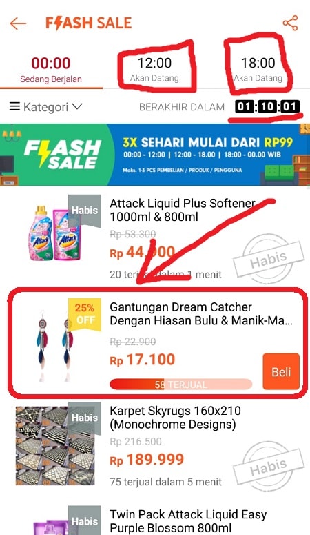 Cara Berbelanja Barang Flash Sale di Shopee - Tutorial di Shopee
