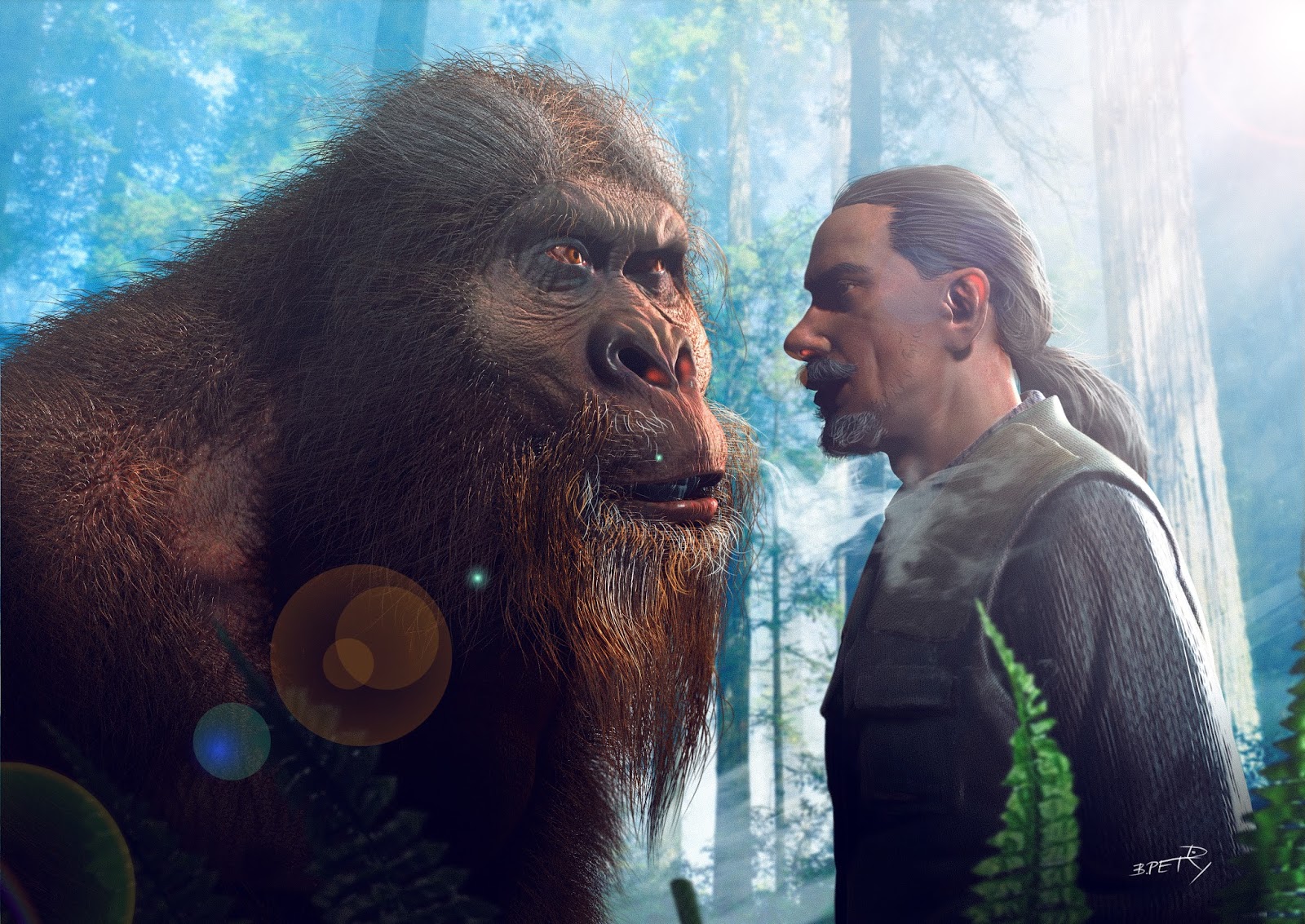 Paleoanthropological art of B. Petry: Gigantopithecus. Encounters of ...