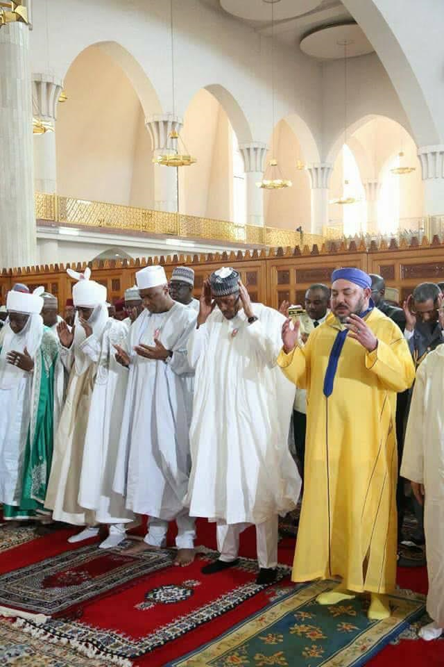 Photos: Pres Buhari receives King of Morocco at the state house Abuja