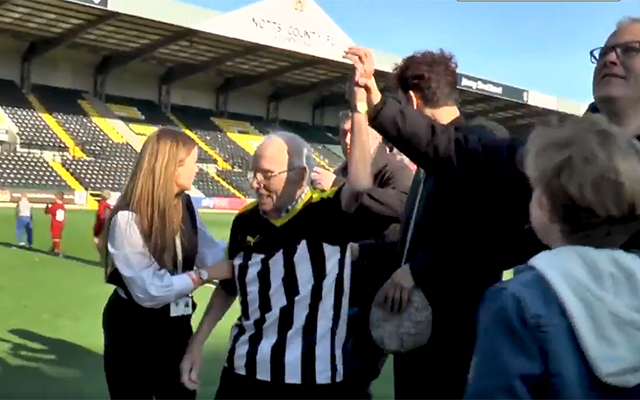 Notts County let 94-year-old fan scores penalty in front of home fans ...