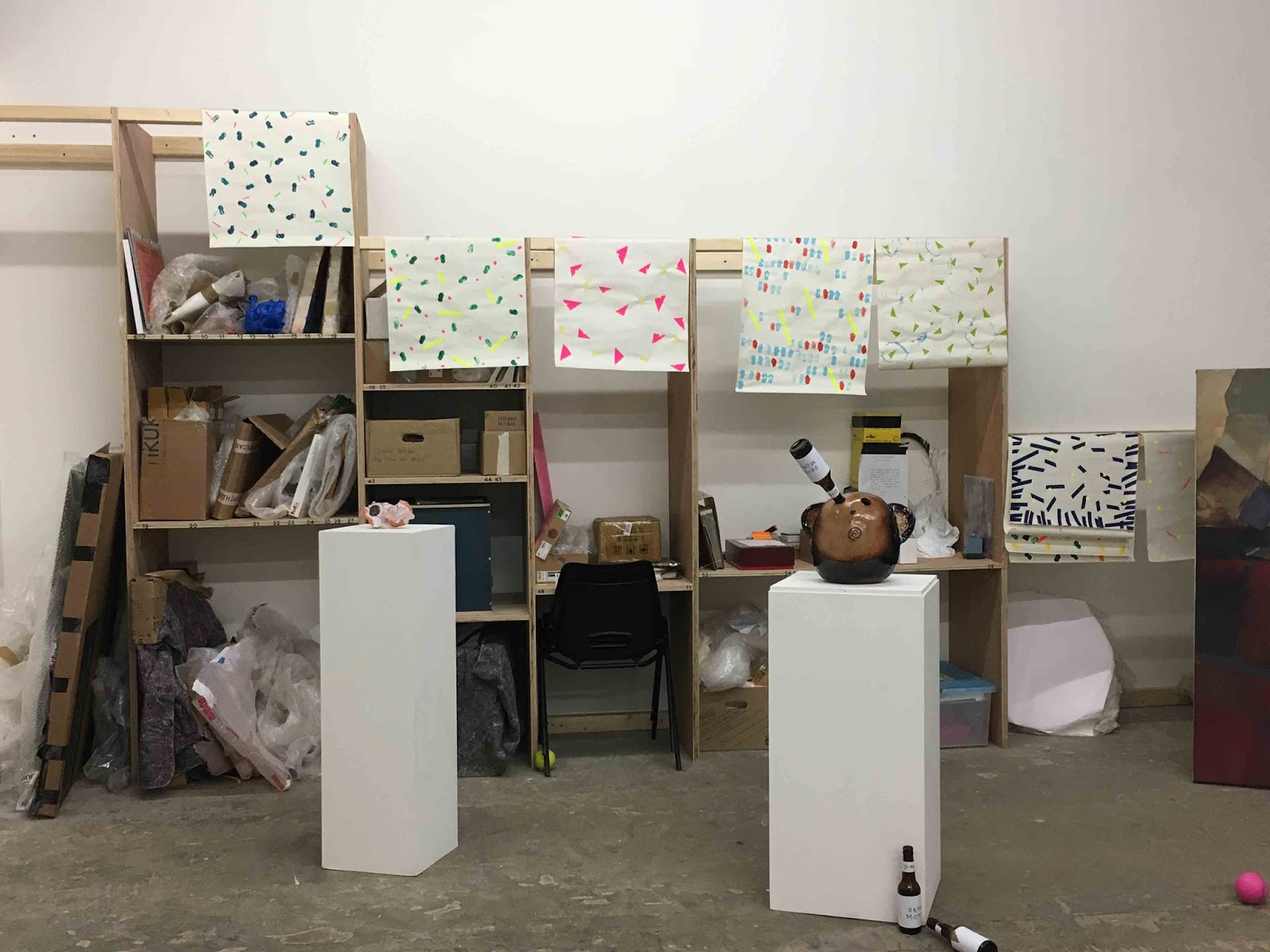 Helen Shaddock: Busy day at the wrapping paper making station