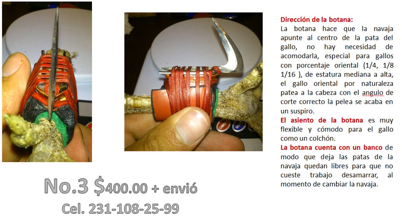 Botanas de gallos de pelea