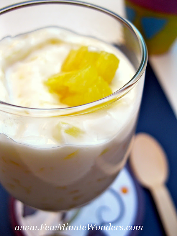 Fresh Fruit (Pineapple) Pudding In 5 Minutes. - Few Minute Wonders