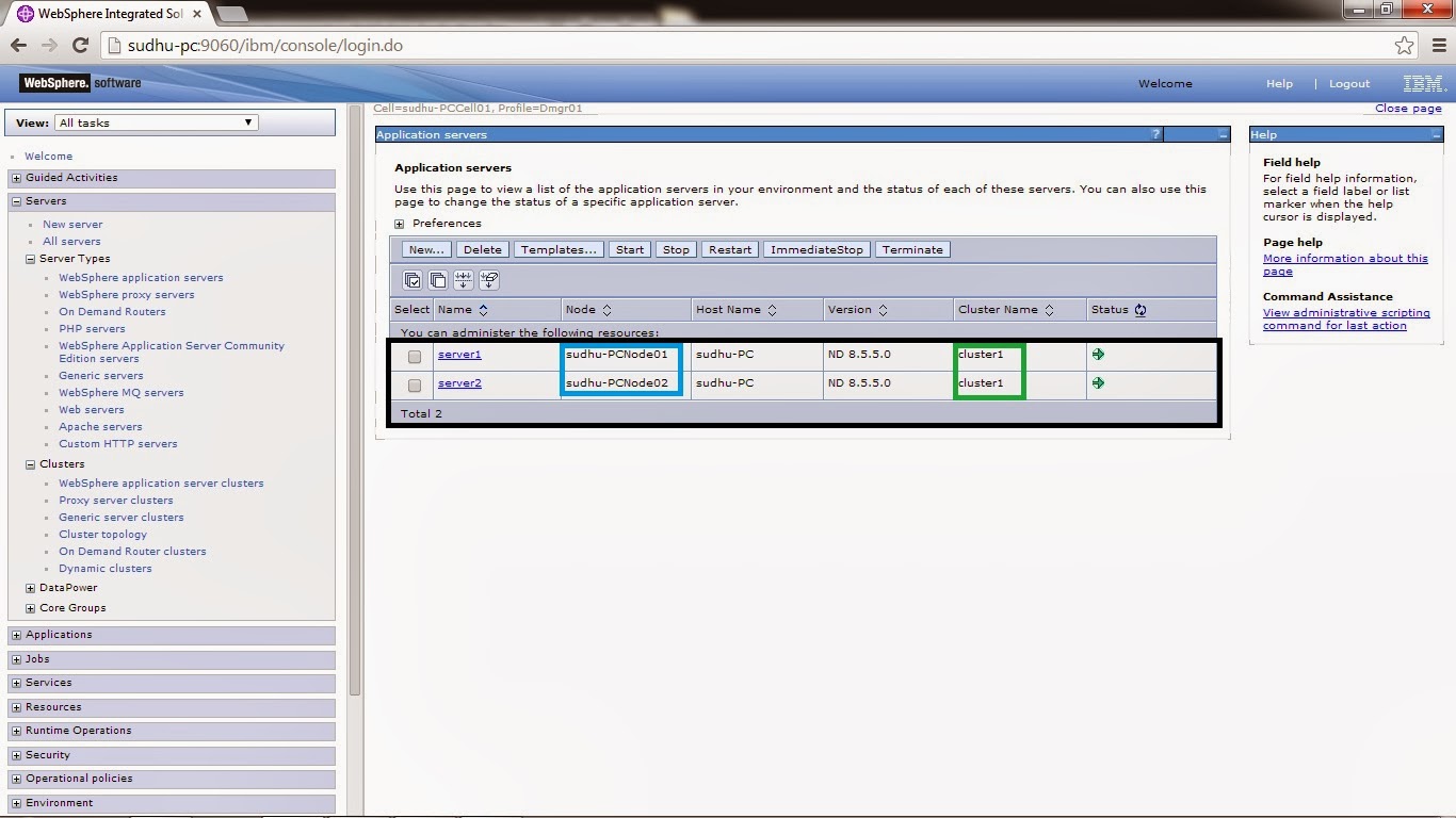 Ibm Websphere Application Server Creating Cluster Environment In Websphere Application Server V