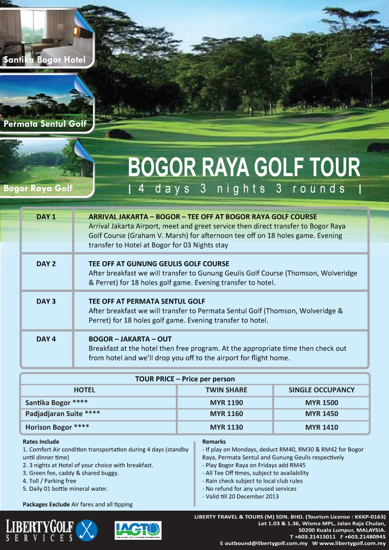 Airport To Klub Golf Bogor Raya - Raya Merdeka