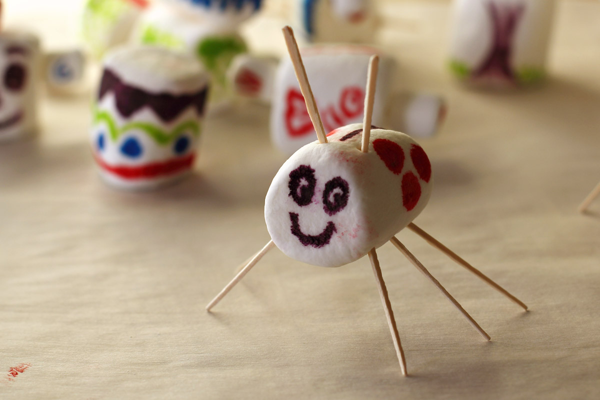 "We do it the Hard Way": Painted Marshmallow Creatures