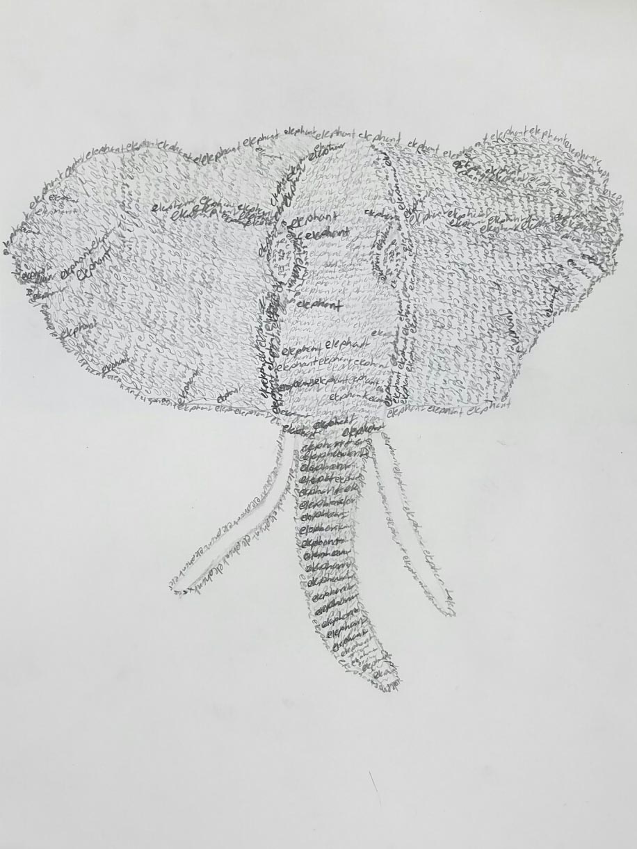 Jerdee's Art Classes: Drawing A | Text Drawings