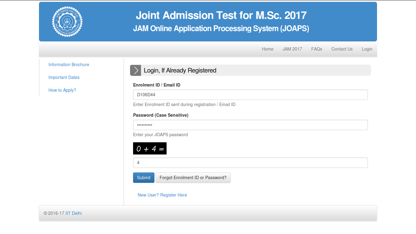 WiseDolphins: IITJAM 2017 Apply - Steps for Applying IIT JAM 2017