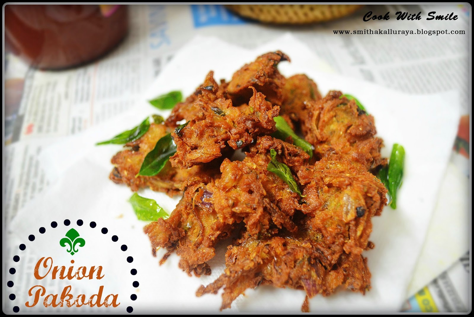 ONION PAKODA / ONION FRITTERS / KANDA BHAJI ~ Cook With Smile