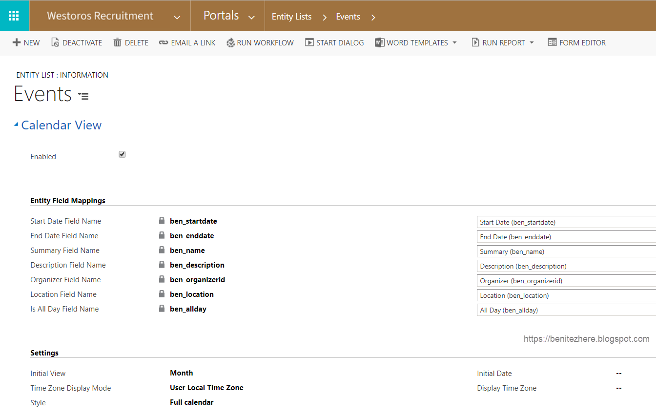Allowing users to see a Calendar in Dynamics Portals ~ Benitez Here.