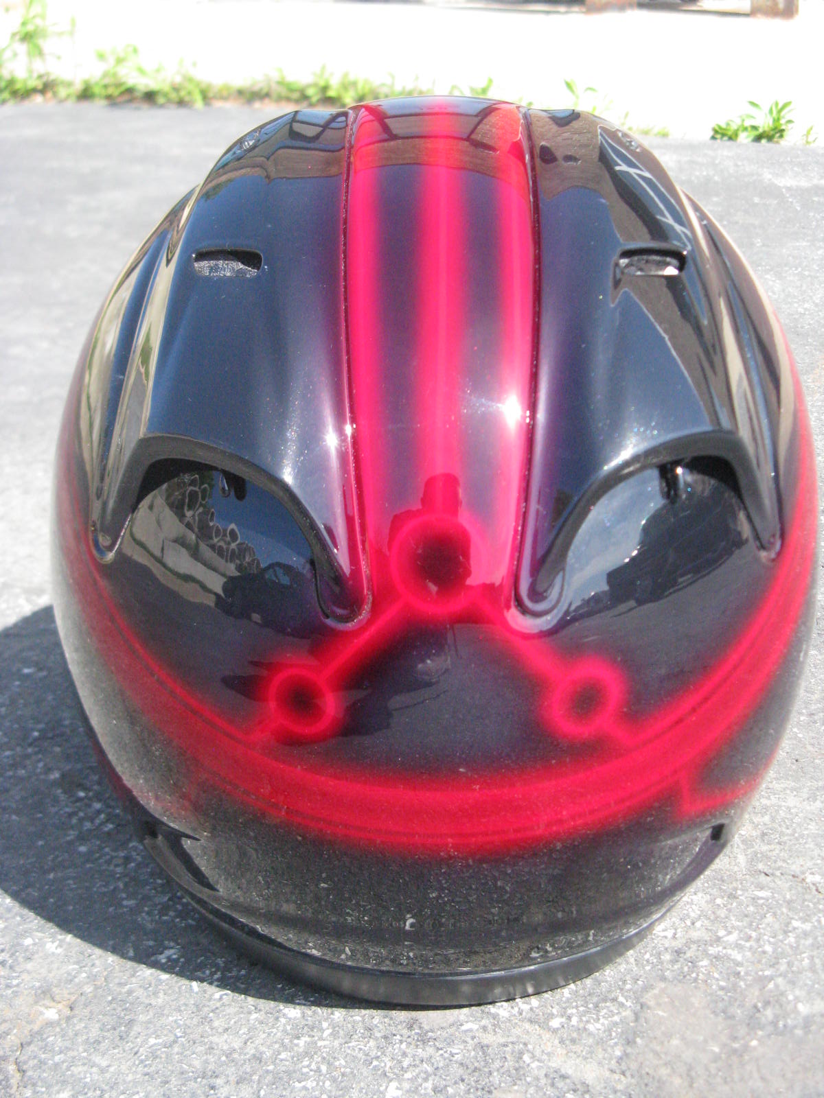 Pinstripe Chris: TRON style Motorcycle Helmet