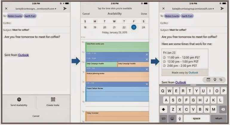 Now you can use microsoft outlook android,iOS