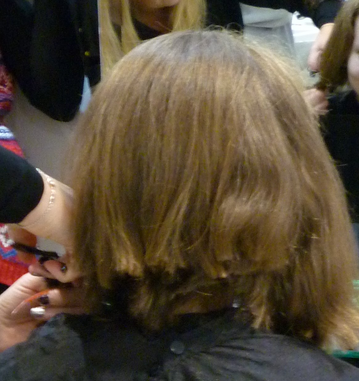 Ten Hour Stitcher: Charity Haircut - before, during and after