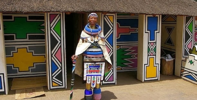 White Wolf : Sacred ancestral geometry by women of the Ndebele tribe ...