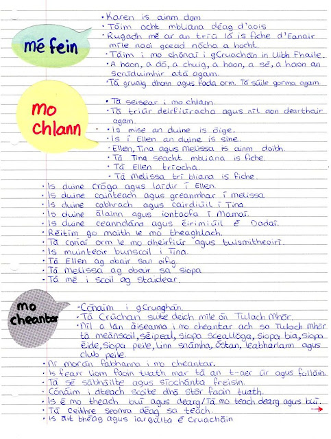 Study Notes By Kaz: Irish Oral: OL