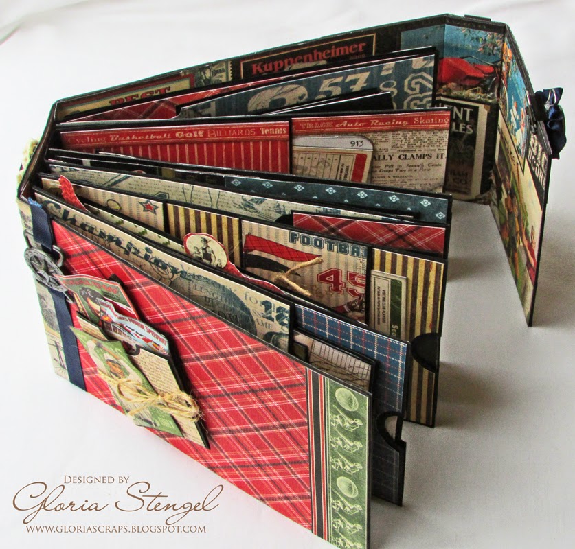 Scraps of Life: Graphic 45 Good Ol' Sport Mini Album Tutorial