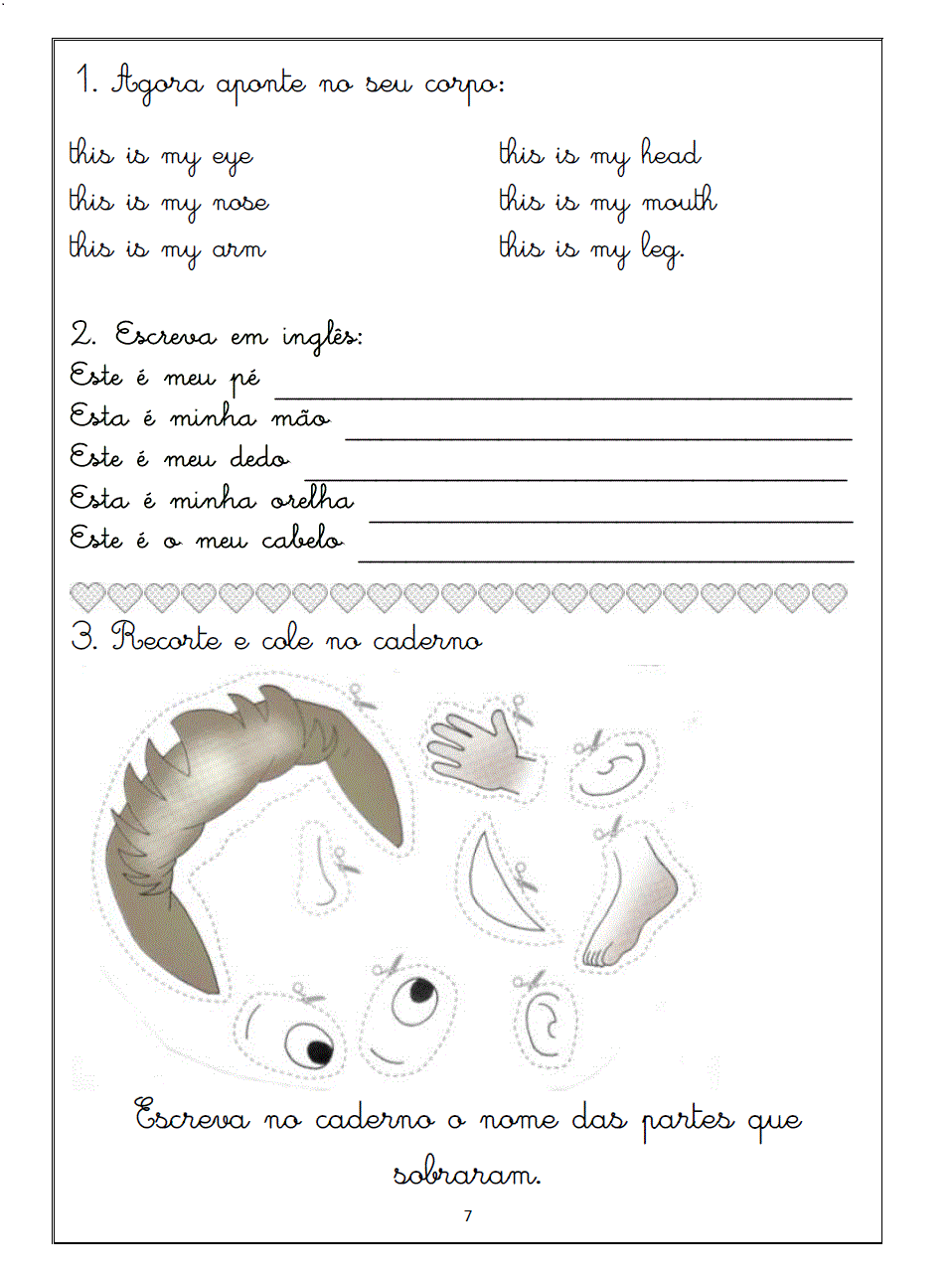 inglês4classes: BODY PARTS---PARTES DO CORPO