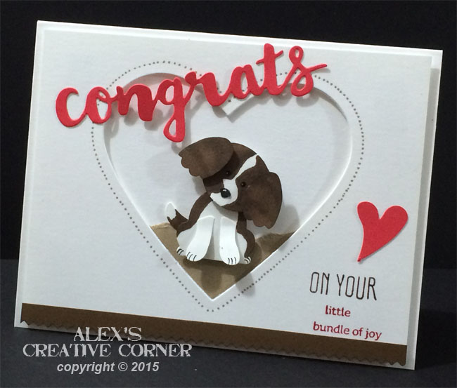Alex's Creative Corner: Welcome Puppy Punch Art card