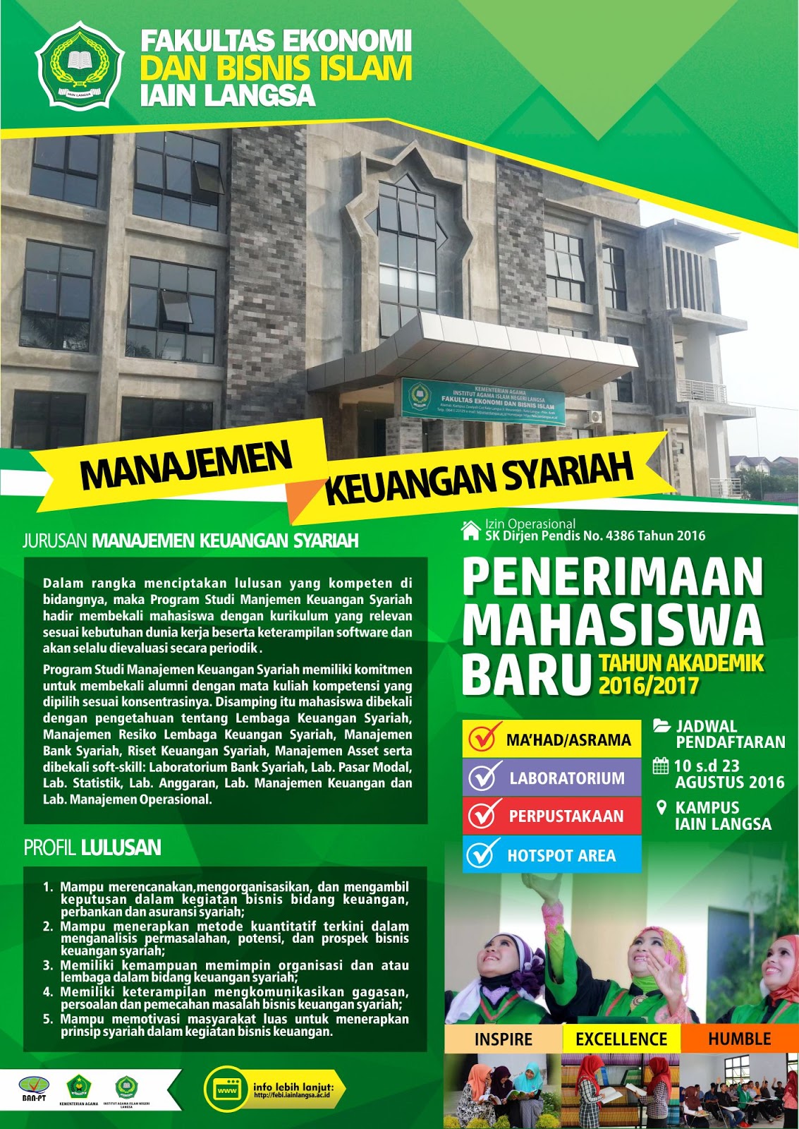 Brosur PMB Prodi Manajemen Keuangan Syariah - IAIN LANGSA Brosur PMB Prodi Manajemen Keuangan Syariah - IAIN LANGSA