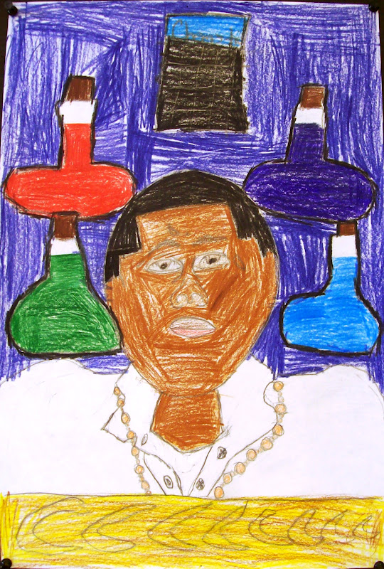 Art at Midway Middle School: Self Portraits with a Twist