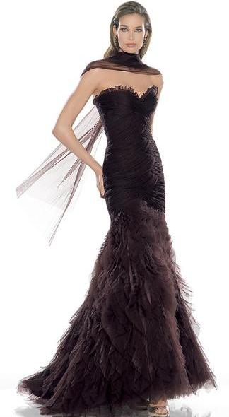 Vestidos y Accesorios de Moda: Vestidos Largos de Fiesta Color Marron