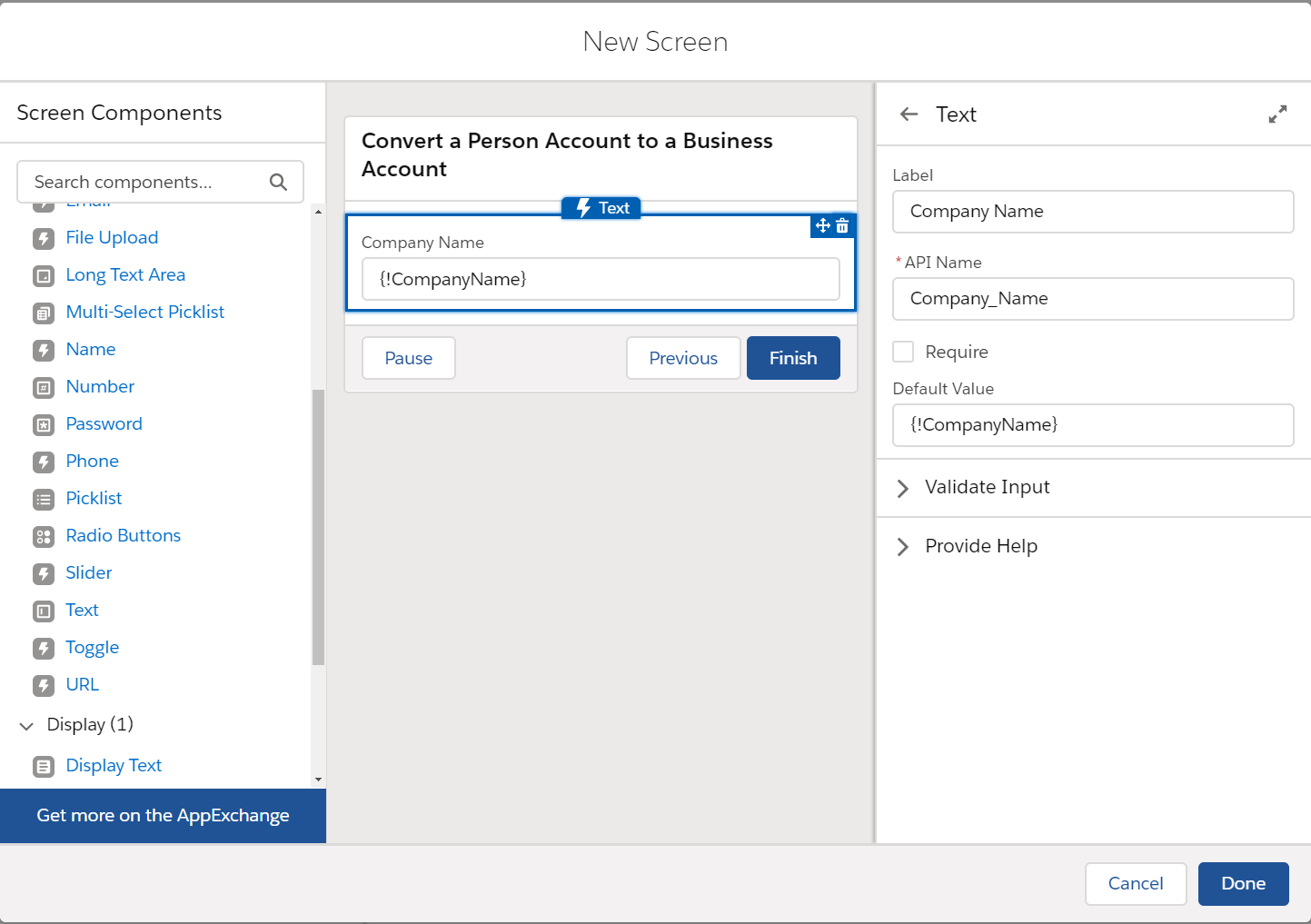 Force The Cloud: Convert a Person Account to a Business Account with a Flow