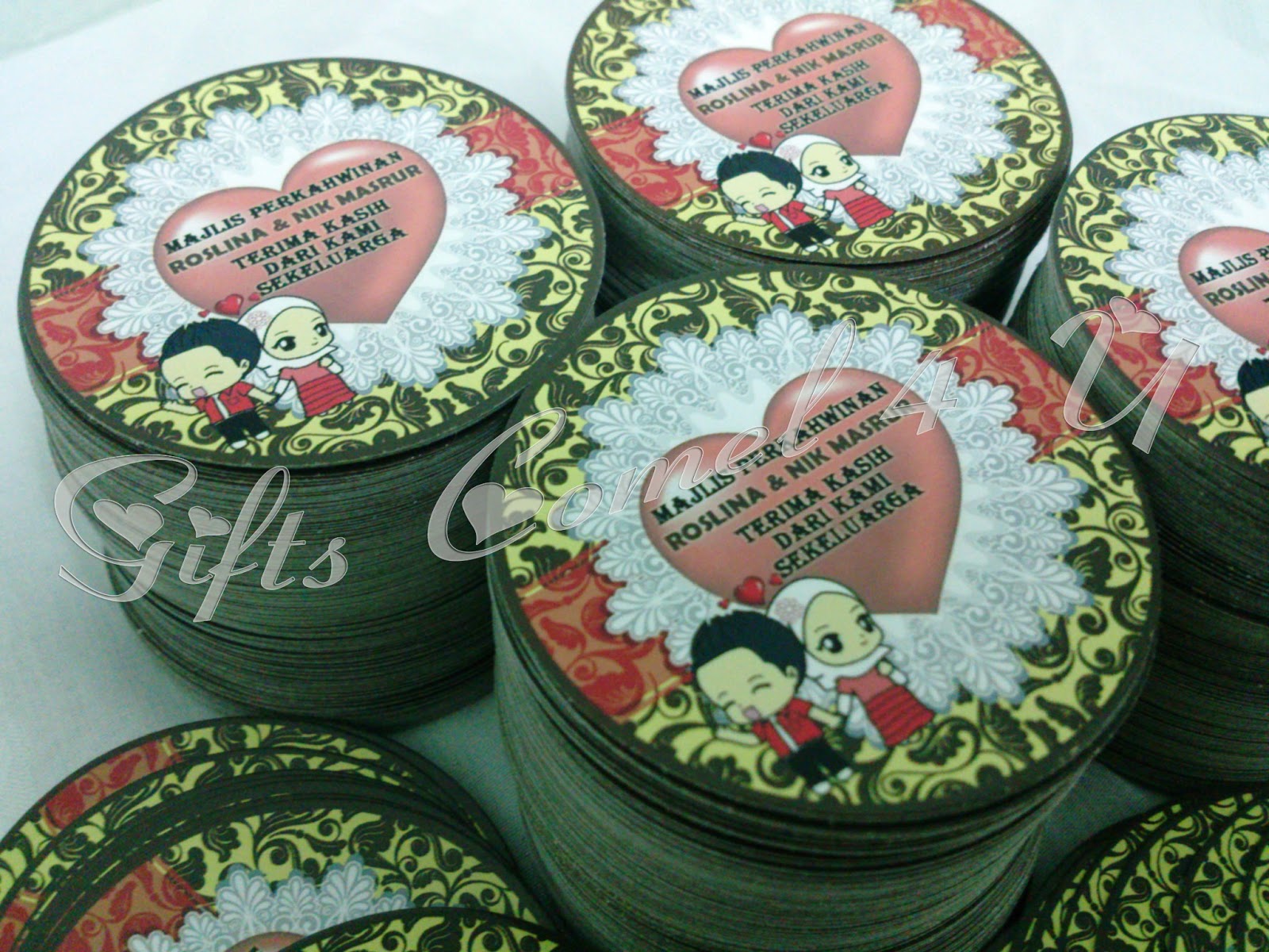 Gifts Comel 4 U: Ordered by Roslina Mohamad : Sticker "Red Love Couple ...