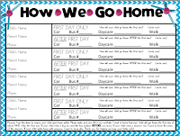 Kindergarten Lifestyle: How We Go Home and 2 FREEBIES