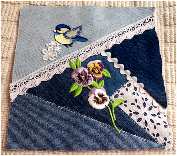 Art Threads: Wednesday Sewing - Last of the Denim Squares