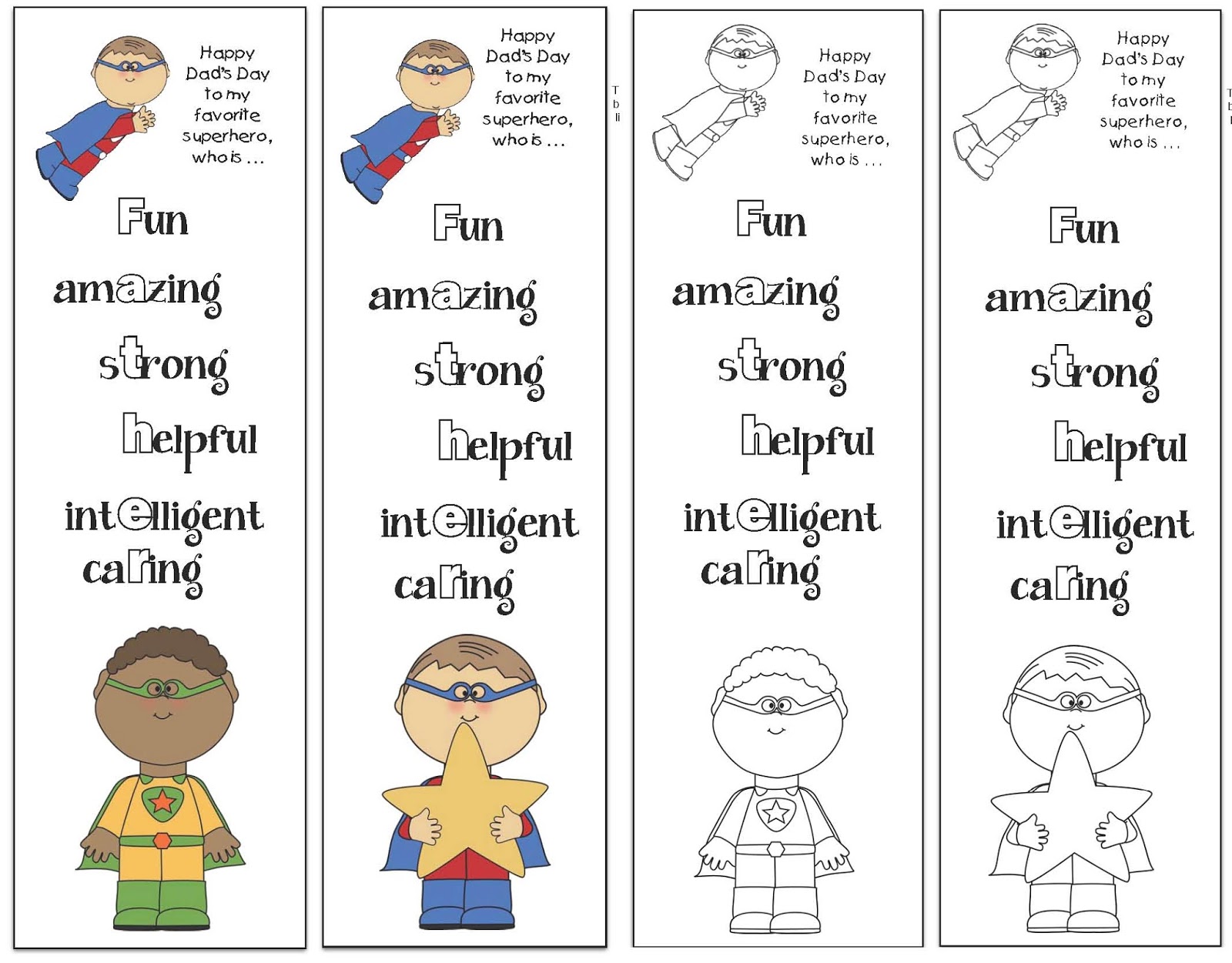 My Dad's a Superhero: Writing Prompt Crafts For Father's Day ...