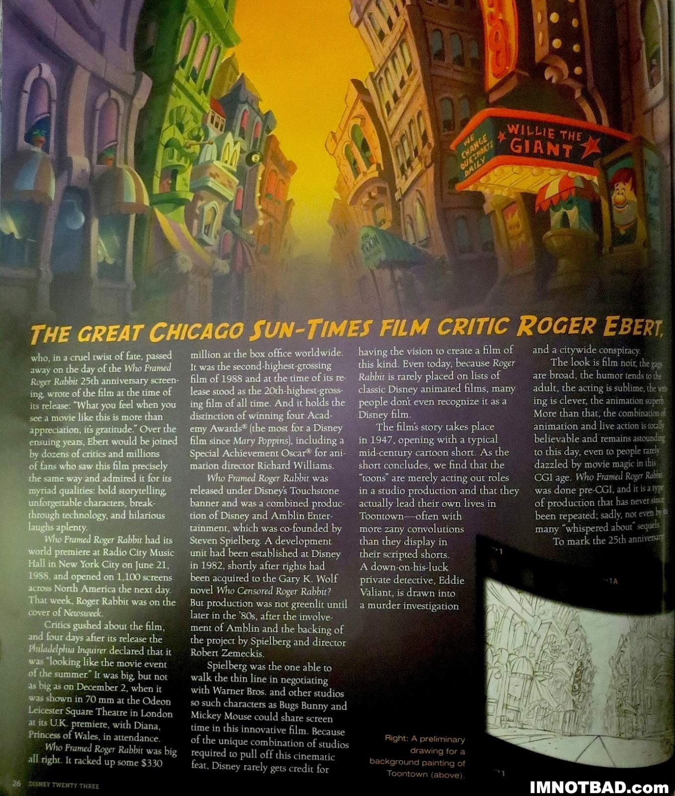 ImNotBad.com - A Jessica Rabbit Site: Roger Rabbit Anniversary in D23 ...