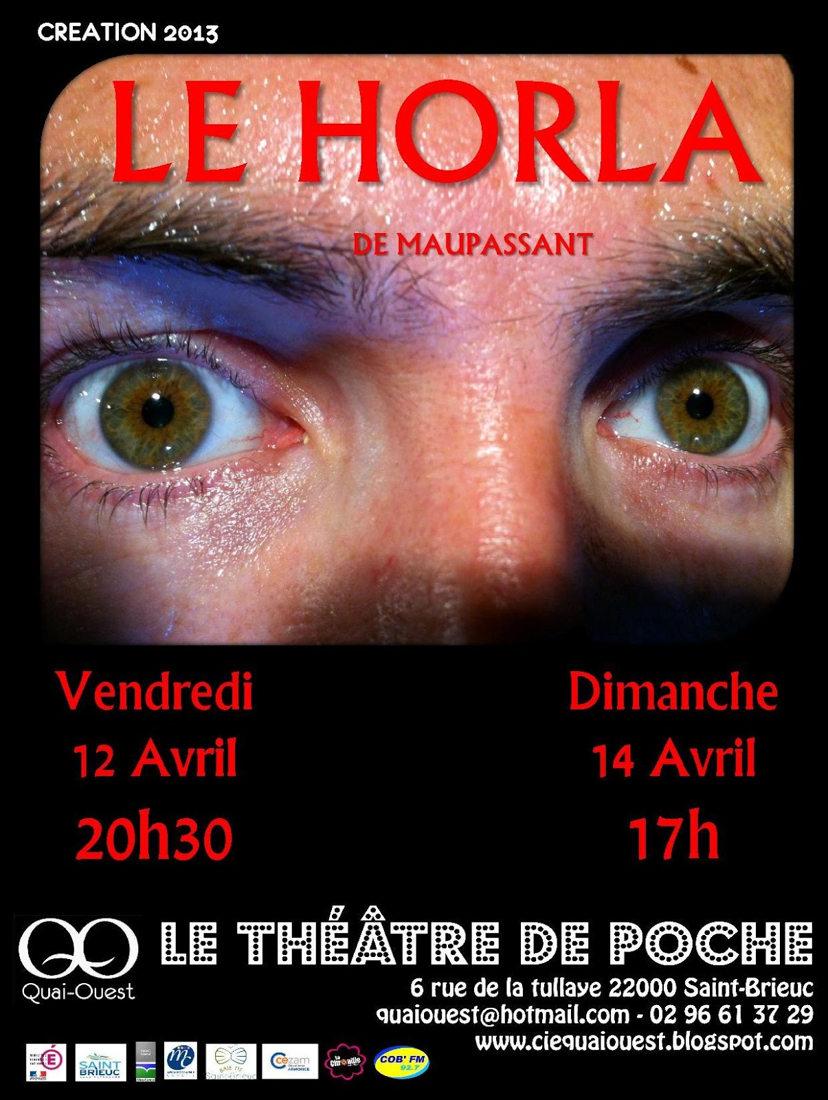 Cie QUAI OUEST: Le Horla vient planer au Théâtre de Poche!...