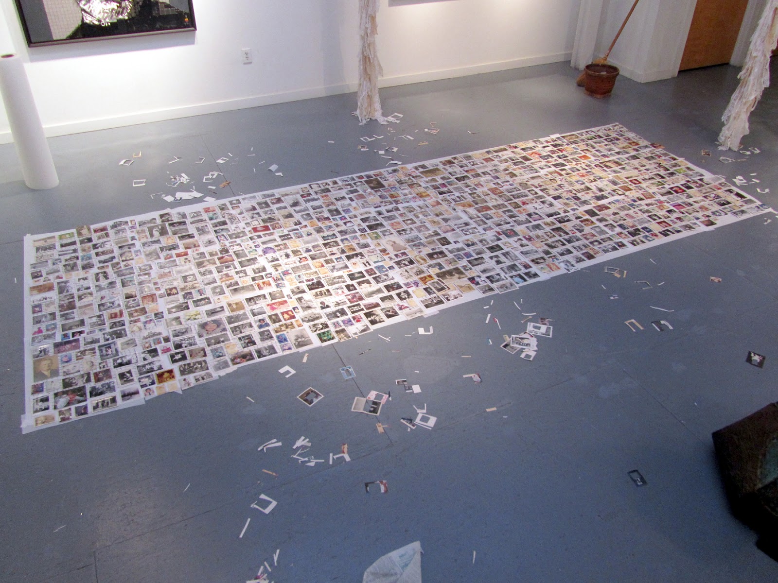 Art In Stitches: Photo Installation in progress