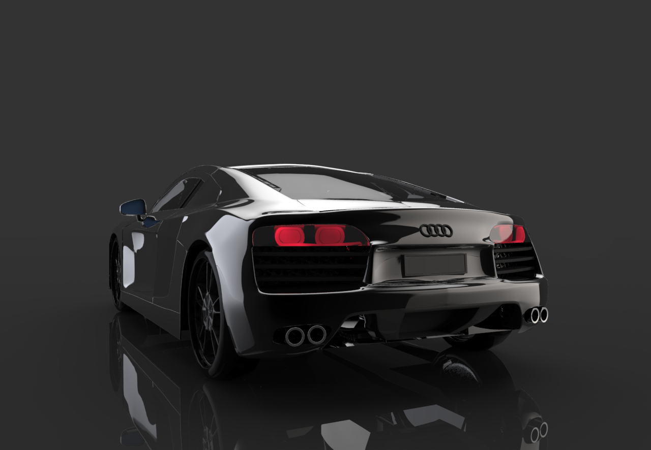 Audi r8 3d model rendering!