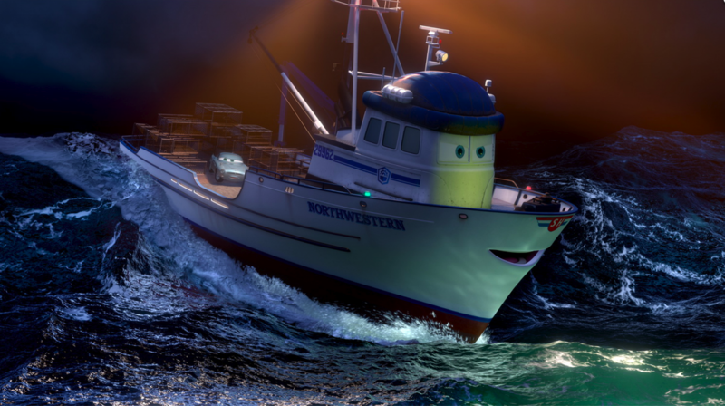 Access Pixar: Cars 2 Character: Crabby the Boat