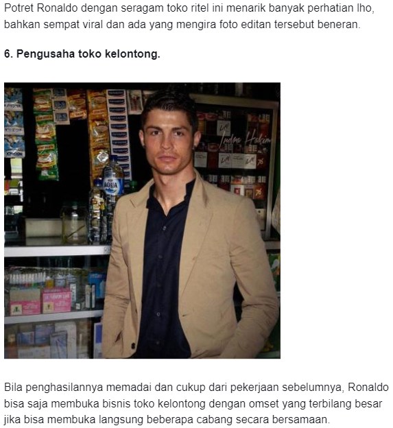 Imajinasi super, ini 6 Meme profesi Ronaldo andai tinggal di Indonesia ...