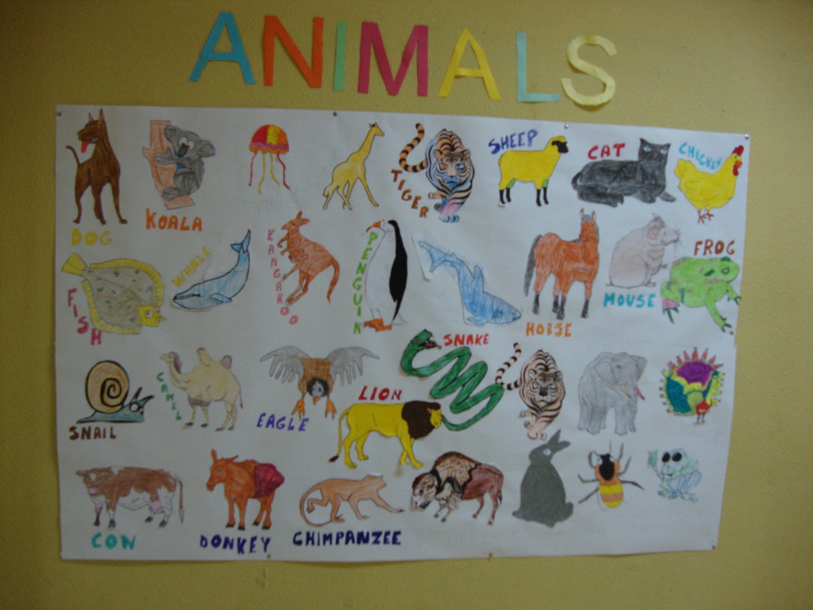 Blog bilingüismo Ceip Salvador Allende (Málaga): Animals
