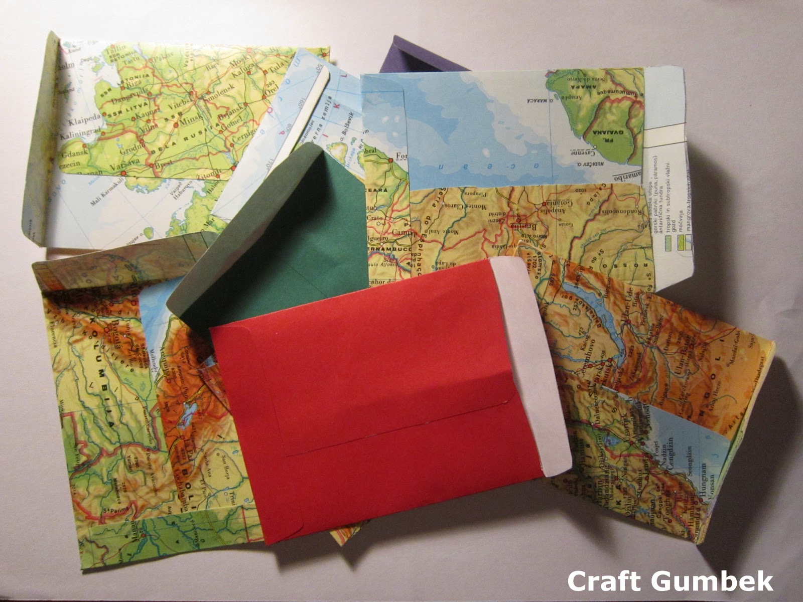 Craft Gumbek: Mini kuverta in šablona