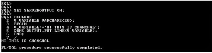 .: DBMS_OUTPUT.PUT_LINE in Oracle .: DBMS_OUTPUT.PUT_LINE in Oracle