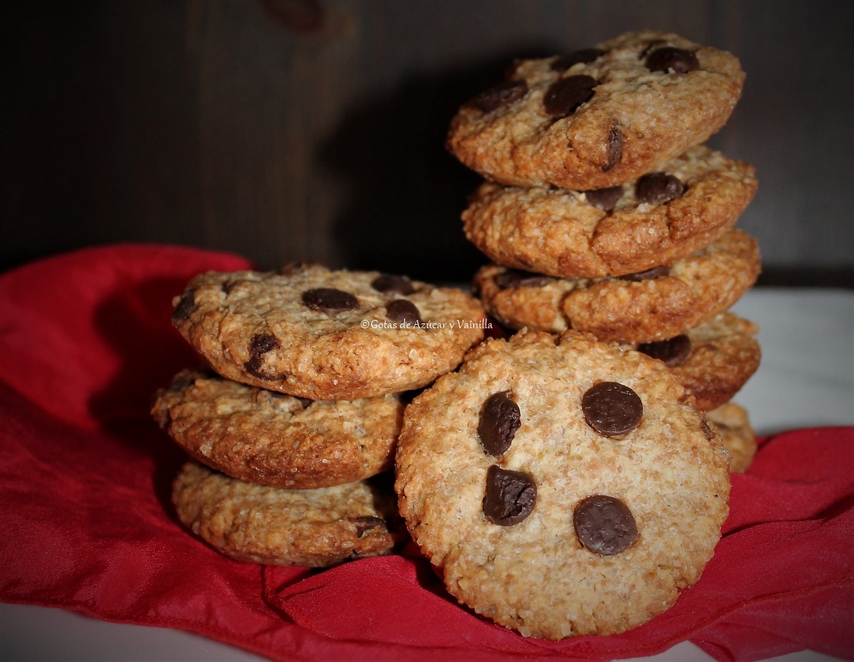 Gotas de Azúcar y Vainilla: Cookies de espelta integral y copos de avena.