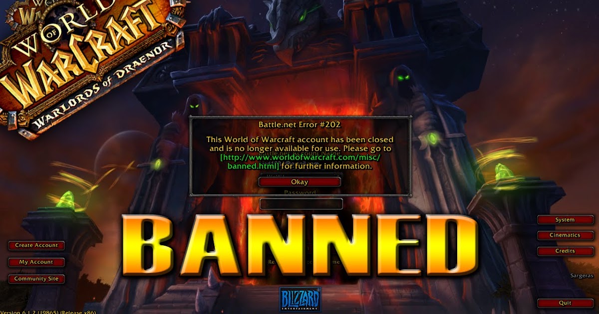 Master of World of Warcraft : Name Change from/on a Banned Account