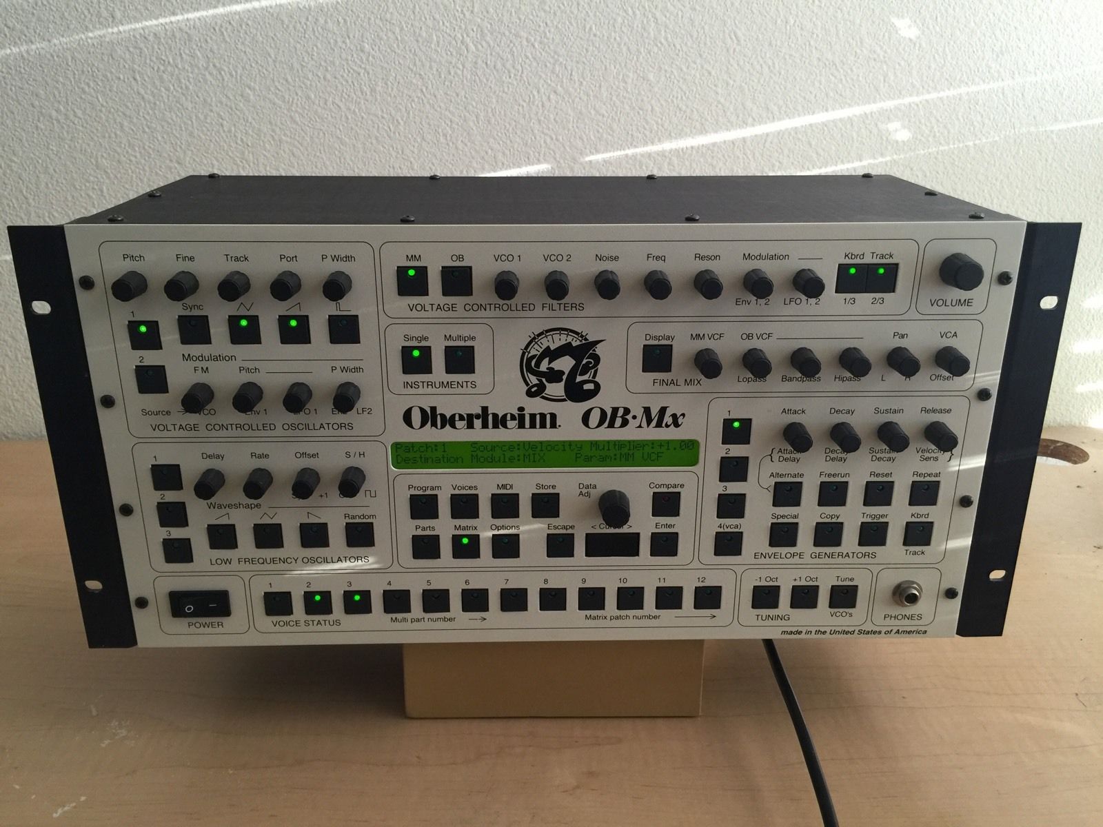 MATRIXSYNTH: Vintage Oberheim OB-MX 4-Voice Analog Rack Synthesizer SN ...
