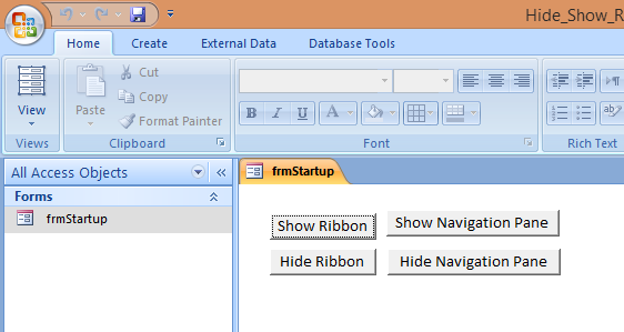 MS Access: কিভাবে Navigation Pane এবং Ribbon Hide বা Show করবেন ...