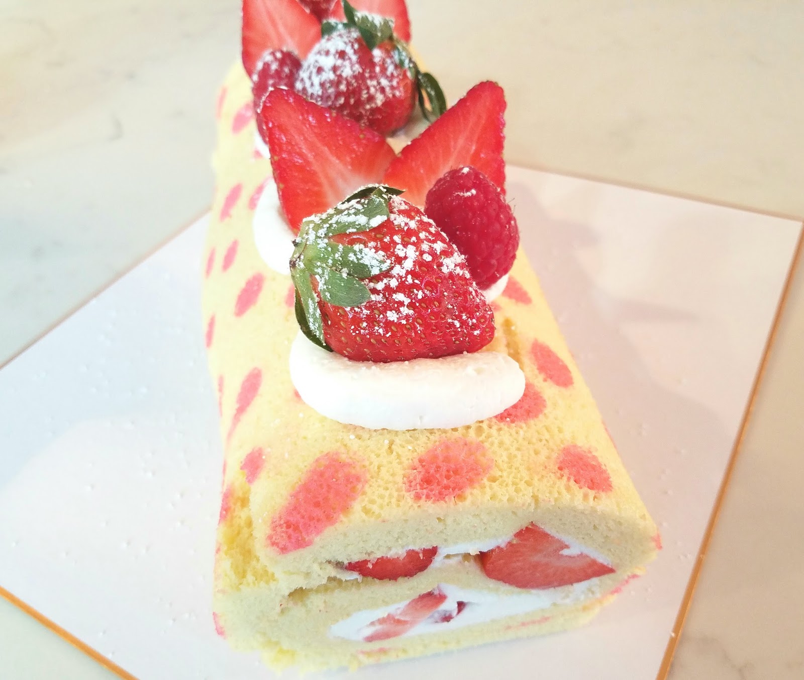 Japanese deco rolled cake