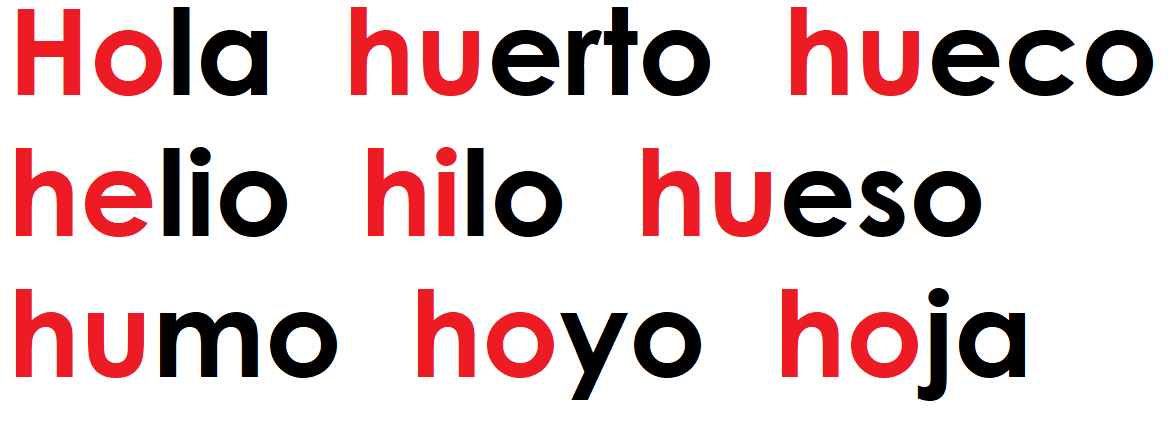 Practico en clase: La letra H