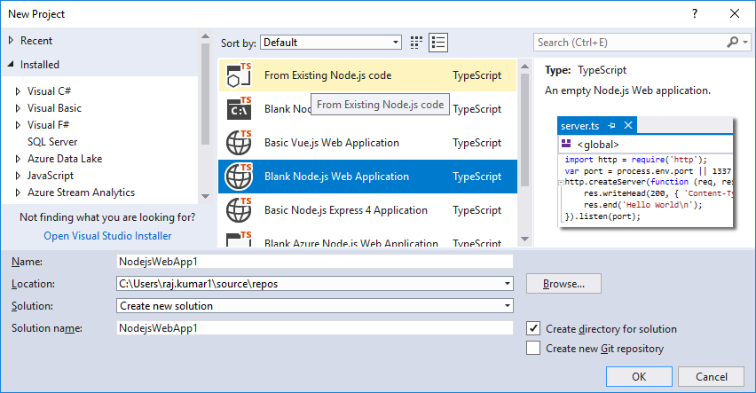 Create empty ReactJs Application in Visual Studio - AspTricks.net Create empty ReactJs Application in Visual Studio - AspTricks.net