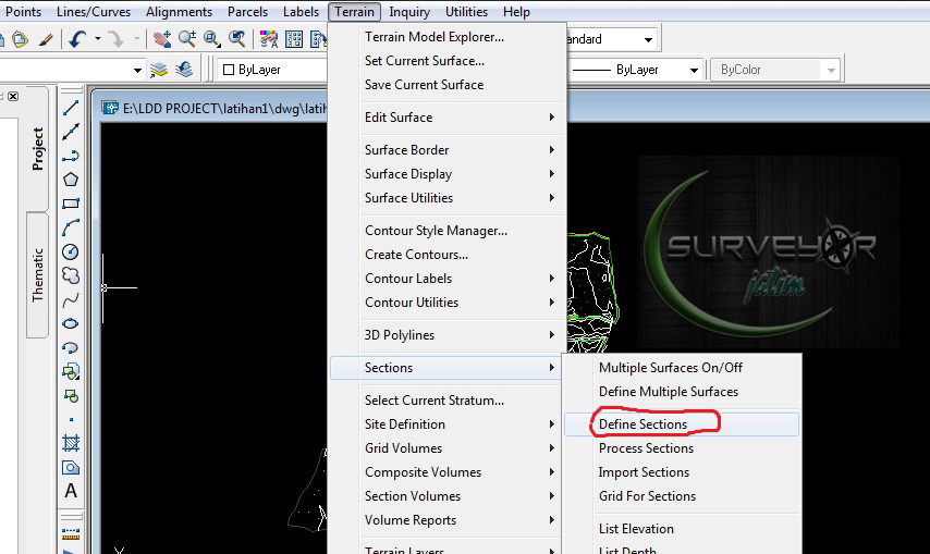 Cara membuat cross section dari 2 surface autocad LDD part 1 - SURVEYOR ...