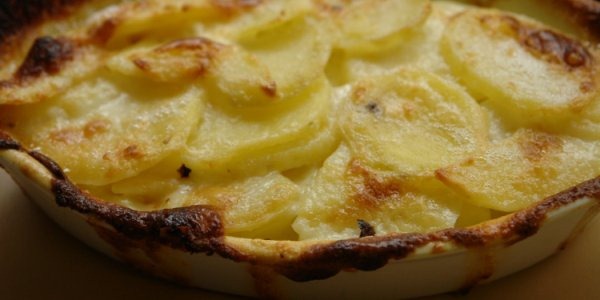 Cocina de las Mesa: Papas con crema de leche y queso parmesano